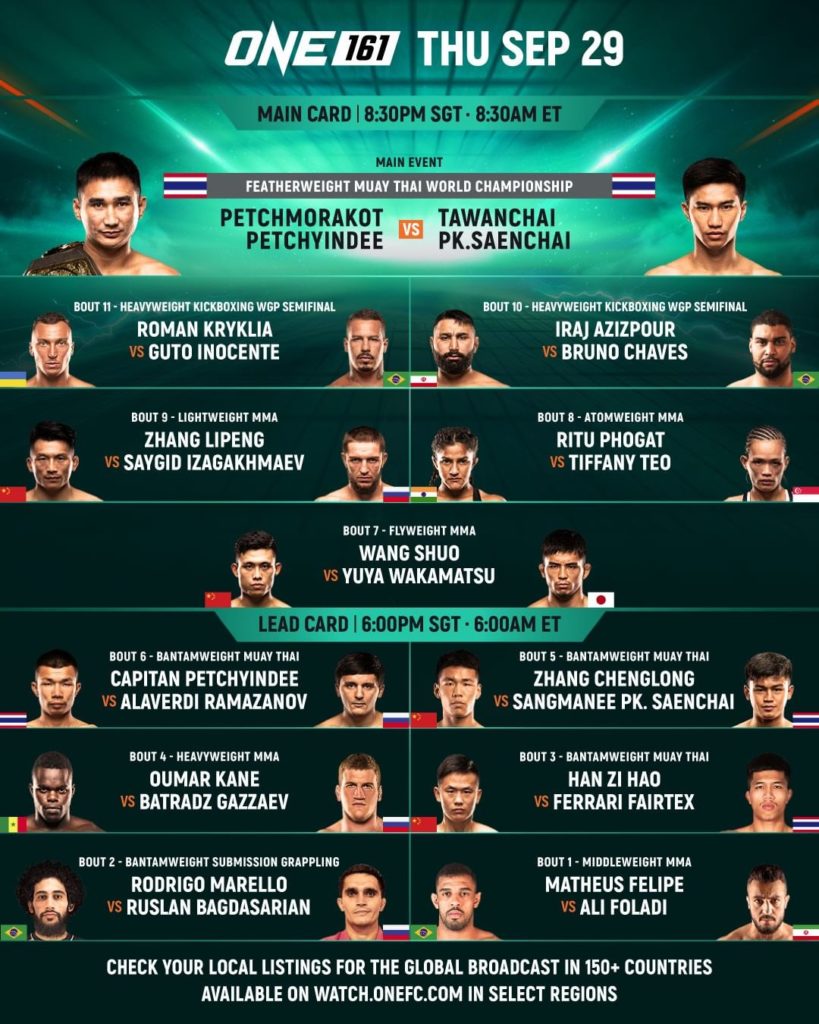 ONE 161: Striking specialists take centre stage in Singapore – Fighters ...