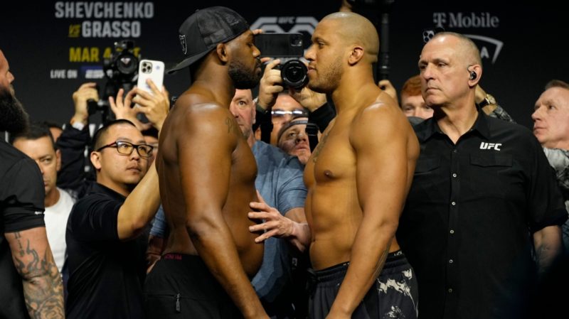 UFC 285: Jon Jones submits Ciryl Gane with guillotine choke to capture ...