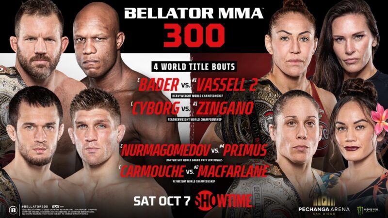 Bellator 300: Four title fights set for Bellator’s blockbuster landmark ...
